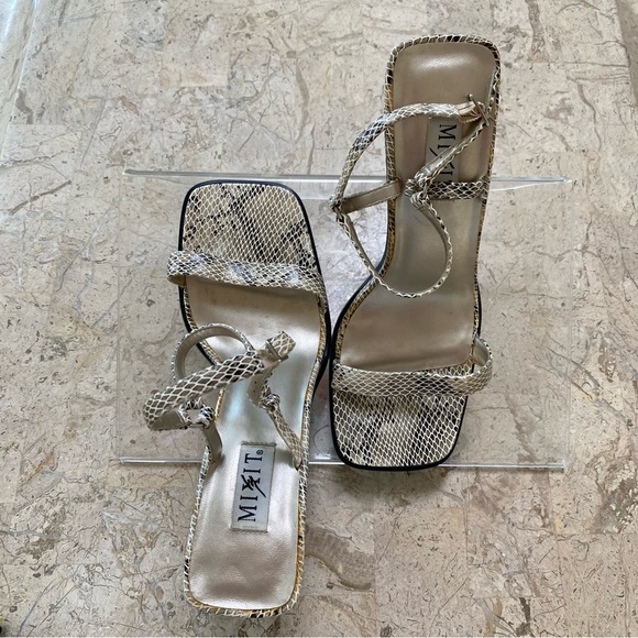 Mixit | Shoes | Elegant Sandals Open Toe High Heel Snake Print Size 8m ...